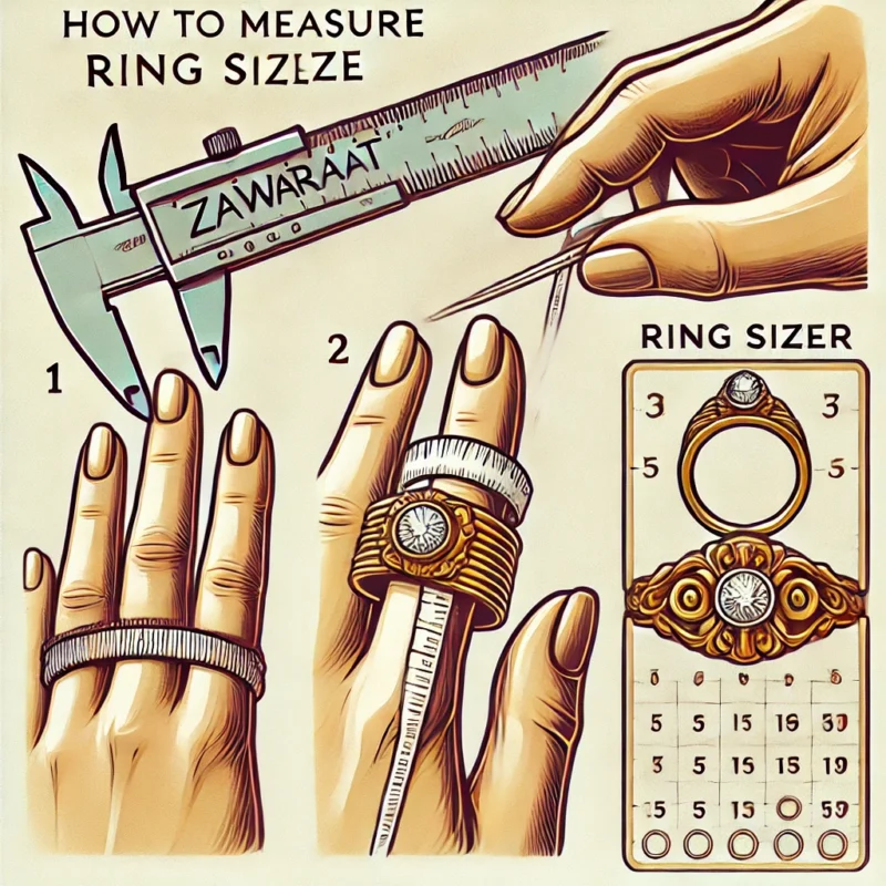 How To Measure Ring Size - Jewellery Zawaraat